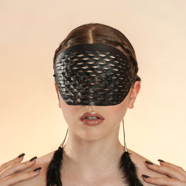 "Echo" Exotic Leather Masquerade Mask by Wendy Drolma – The Mysterious ...