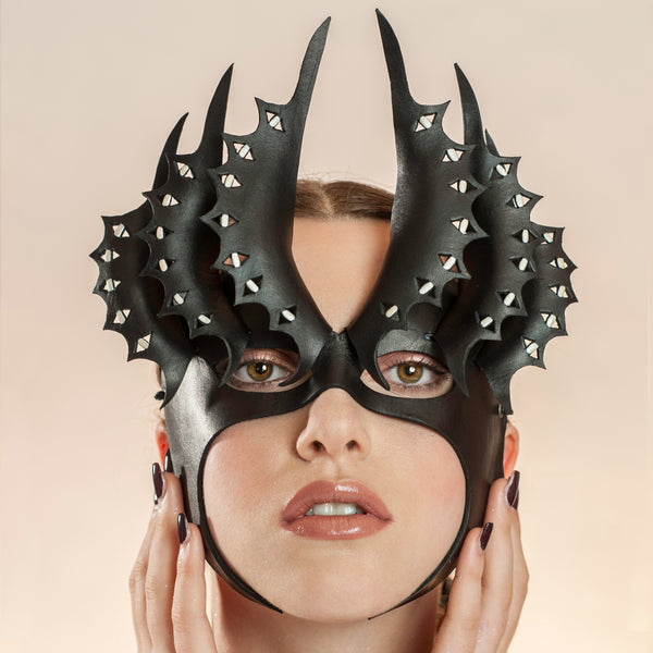 "Kether" Handmade Leather Crown Mask by Wendy Drolma – The Mysterious ...